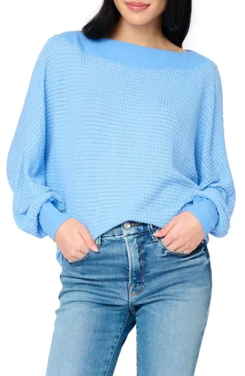 GIBSONLOOK Open Weave Sweater - Cornflower Blue