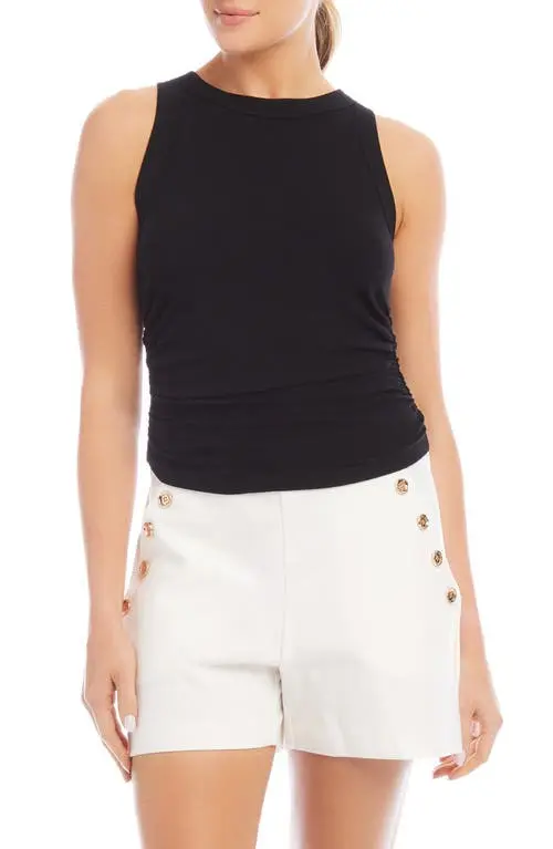 Fifteen Twenty Side Shirred Tank - Black