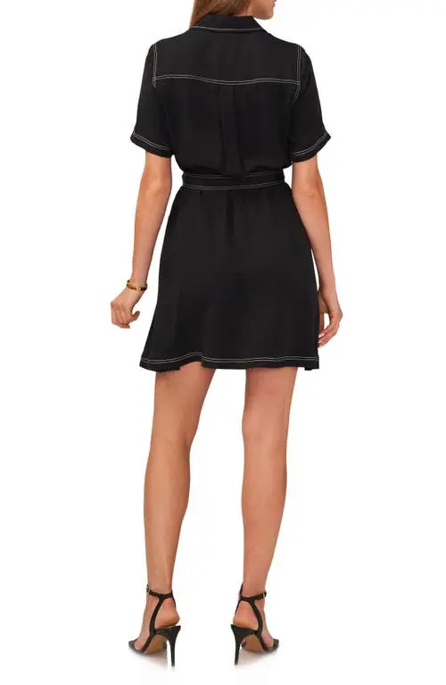Vince Camuto Collared Wrap Minidress