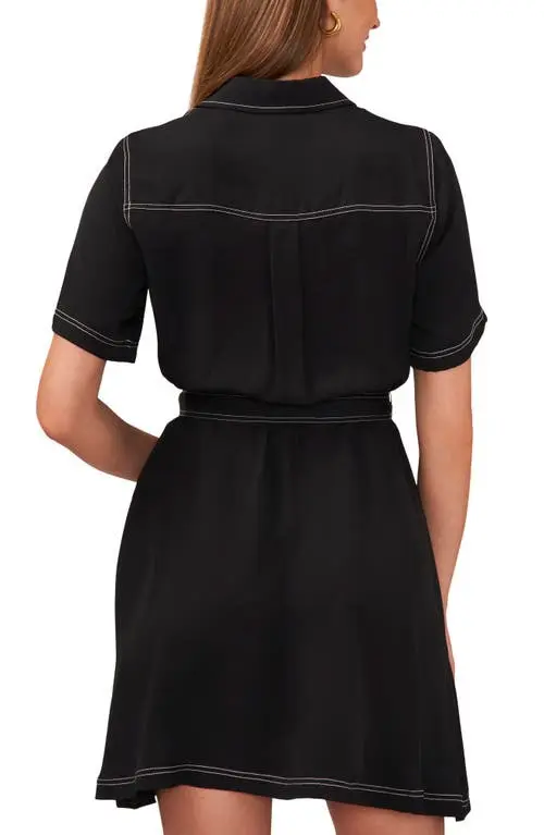 Vince Camuto Collared Wrap Minidress
