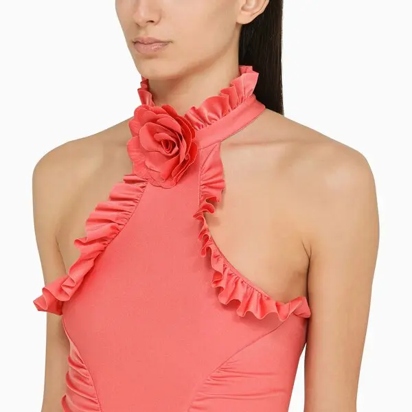 pink lycra dress LYCRA AND MESH NEOPRENE DRESS | CULT MIA