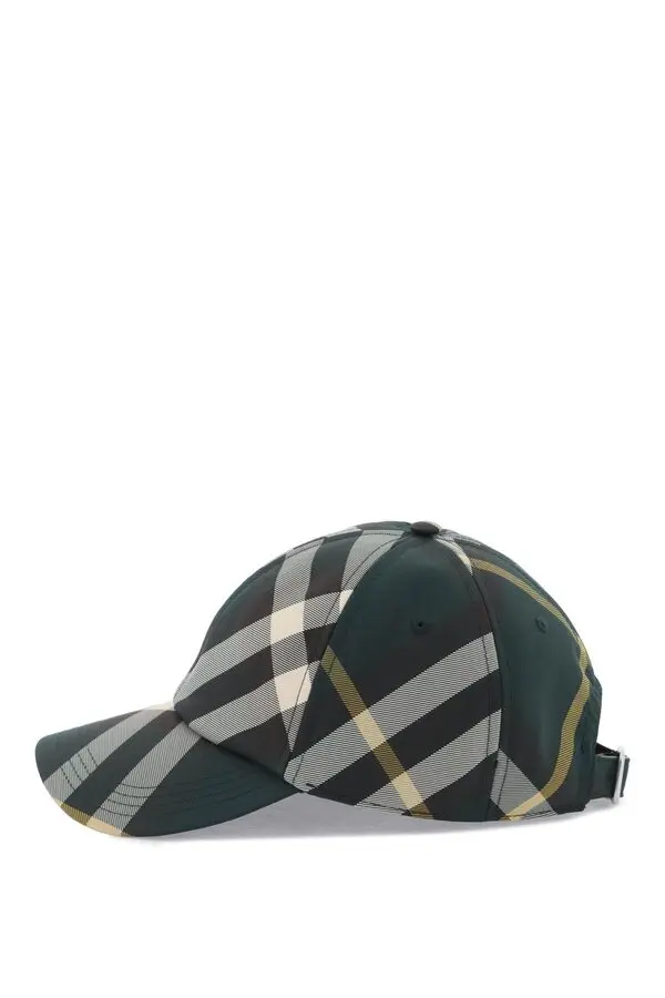 Buy Burberry Check Baseball Cap - Green At 44% Off  display picture 1