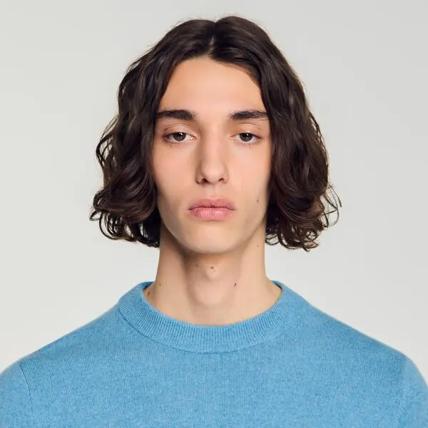 Sandro Cashmere Pullover Sweater - Chambray