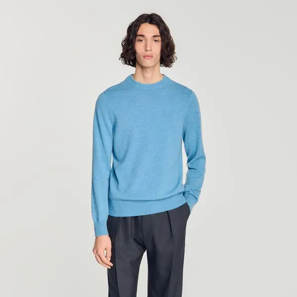 Sandro Cashmere Pullover Sweater - Chambray