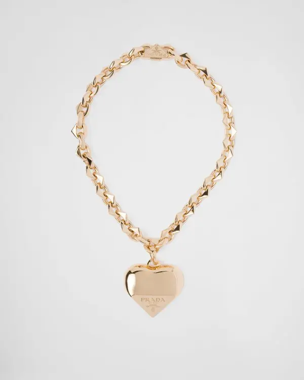 Prada Eternal Large Pendant Necklace - Gold