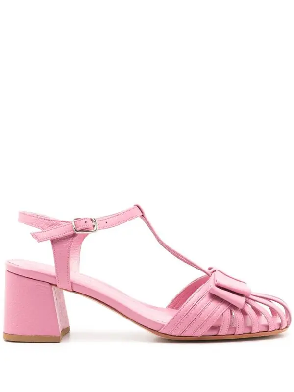 STUDIO CHOFAKIAN Marly 45mm Leather Sandals - Pink