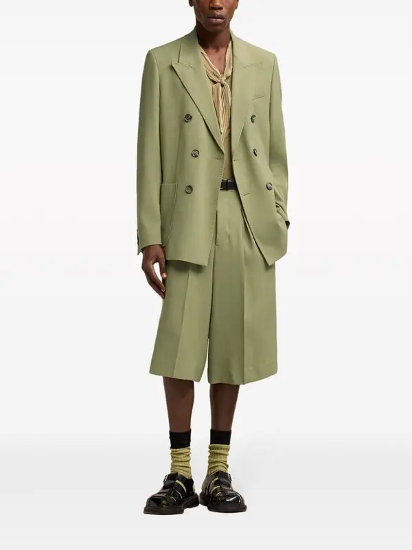 AMI Paris Double-breasted Peak-lapel Blazer