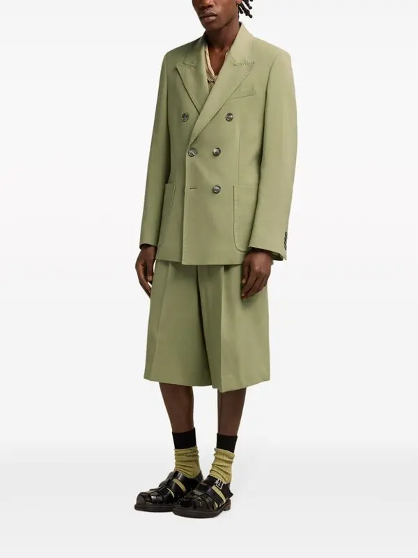 AMI Paris Double-breasted Peak-lapel Blazer