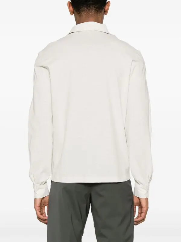 Herno Spread-collar Cotton Shirt - Neutrals
