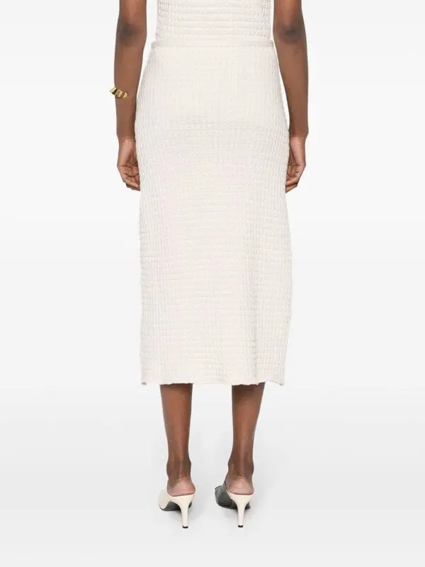 JIL SANDER Waffle-knit Midi Skirt