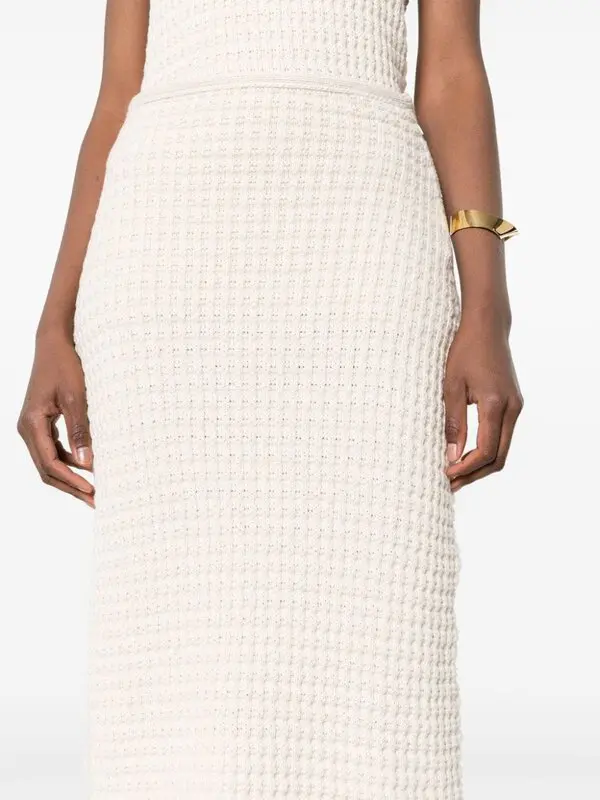 JIL SANDER Waffle-knit Midi Skirt