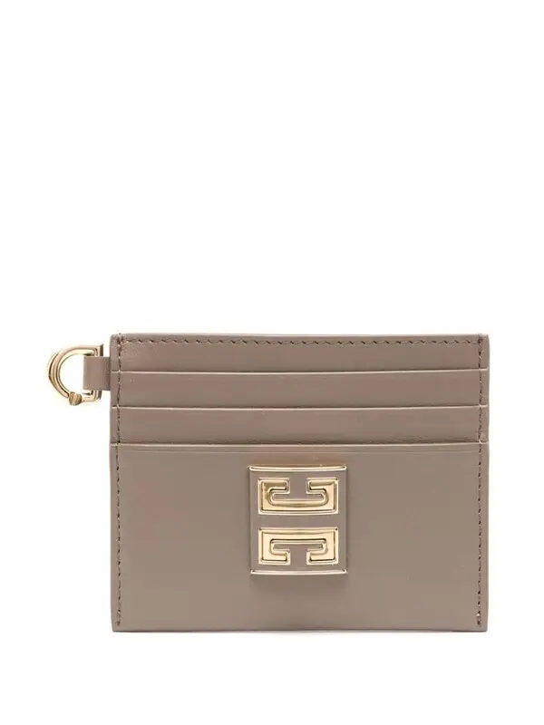 Givenchy 4g Leather Card Holder - Brown