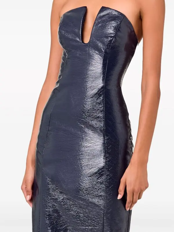 NICHOLAS Katherine Faux-leather Midi Dress