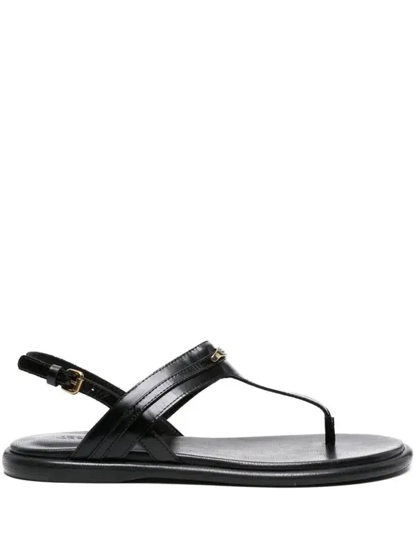 Isabel Marant Étoile Nya Leather Slingback Sandals - Black
