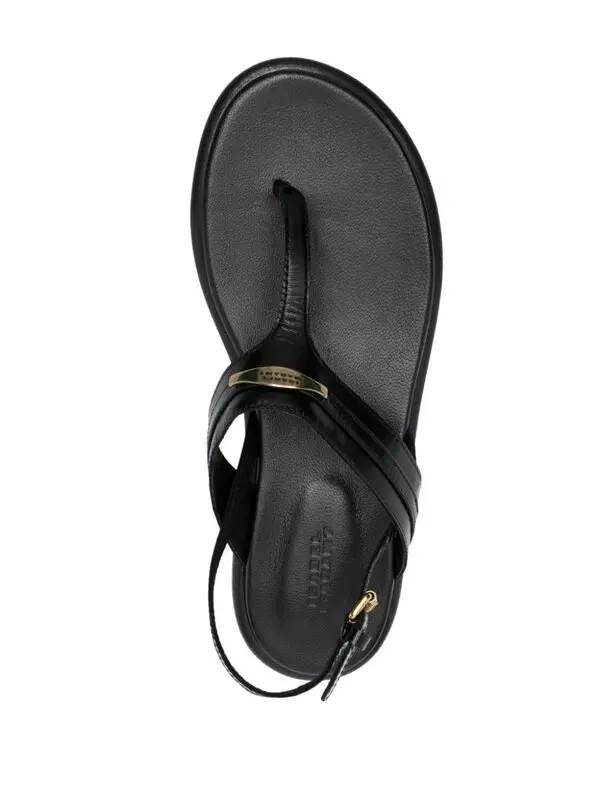 Isabel Marant Étoile Nya Leather Slingback Sandals - Black