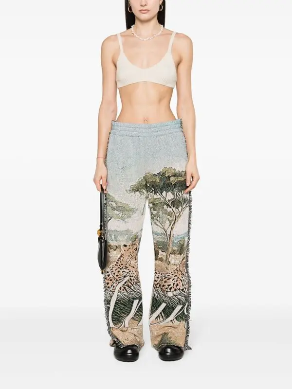 Alanui Ribbed Triangle Bralette - Neutrals