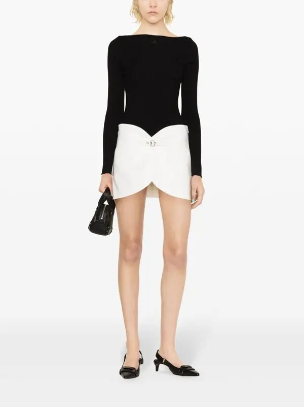 COURREGES Ellipse Vinyl Mini Skirt - White