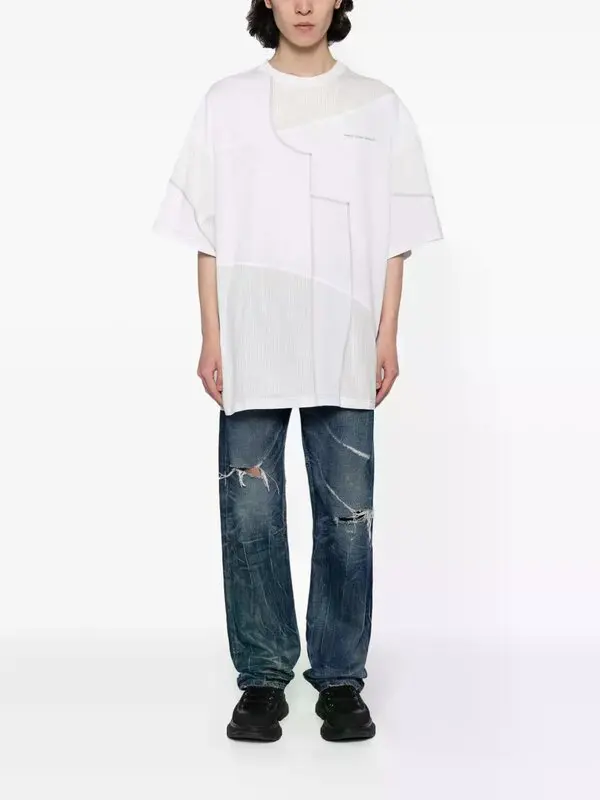 FENG CHEN WANG Panelled Cotton T-shirt