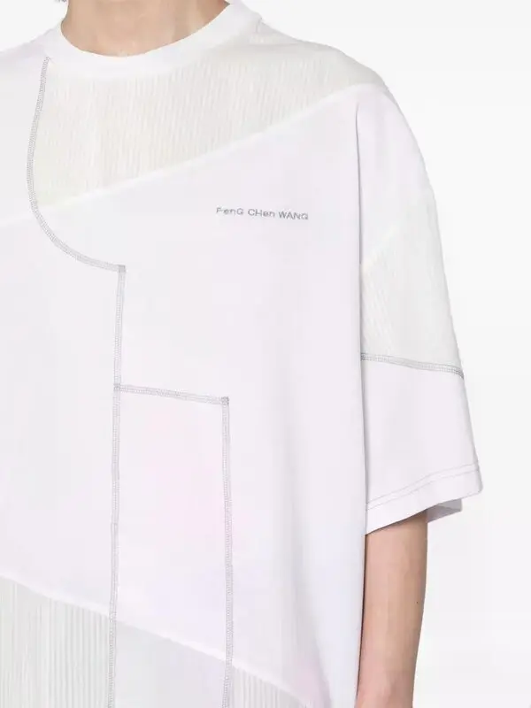 FENG CHEN WANG Panelled Cotton T-shirt