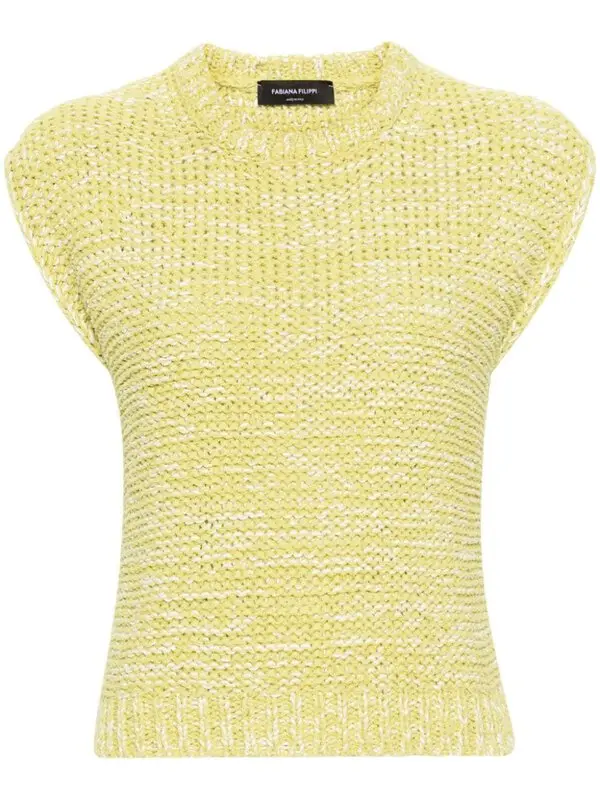 Fabiana Filippi Crochet-knit Mélange-effect Vest