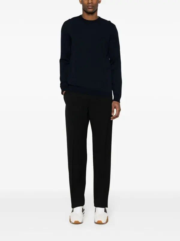 ROBERTO COLLINA Ribbed Cotton Jumper - Blue