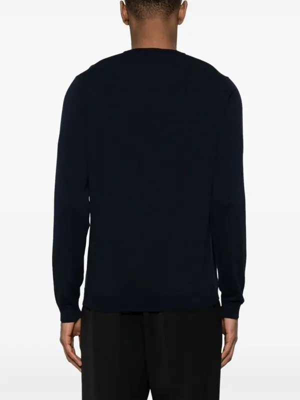 ROBERTO COLLINA Ribbed Cotton Jumper - Blue