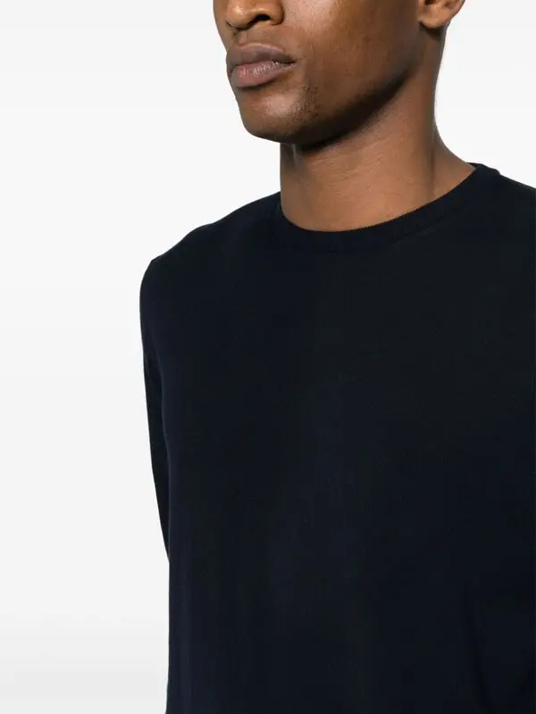 ROBERTO COLLINA Ribbed Cotton Jumper - Blue