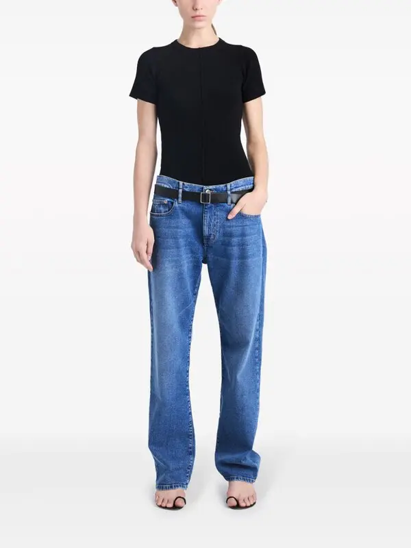 Proenza Schouler Ribbed Crew-neck T-shirt - Black