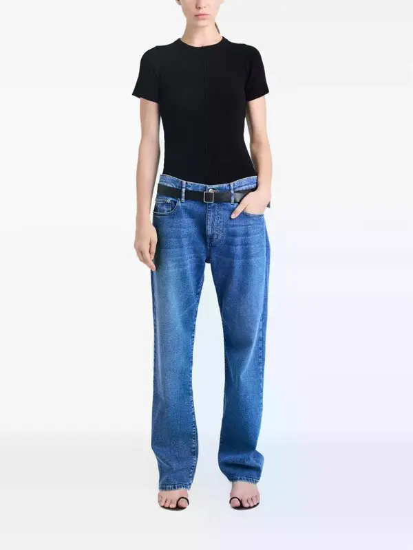 Proenza Schouler Ribbed Crew-neck T-shirt - Black