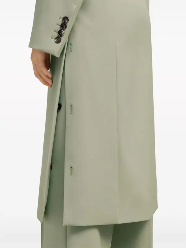 Ami Double-breasted Virgin Wool Coat - Green