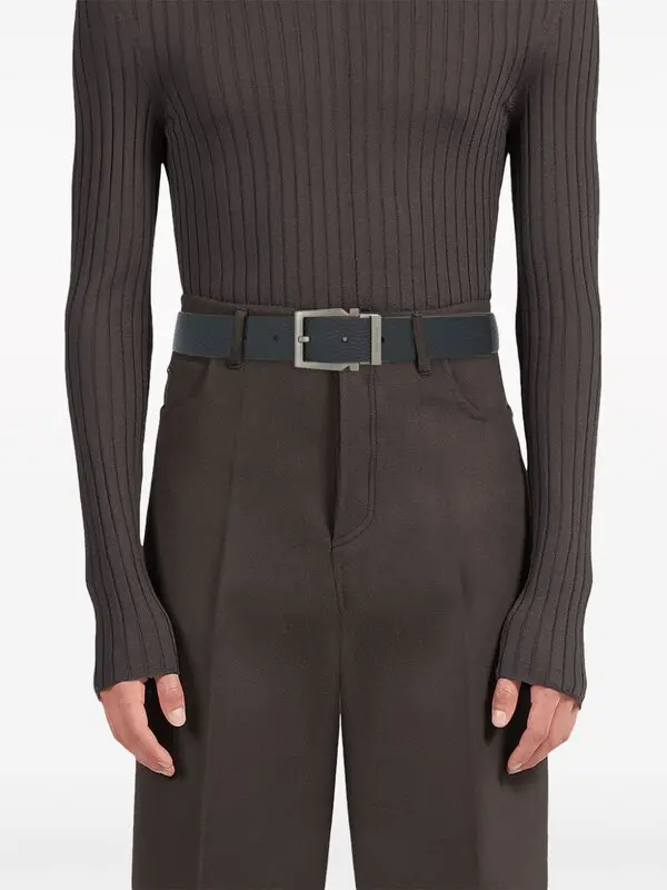 FERRAGAMO Reversible Leather Belt - Brown