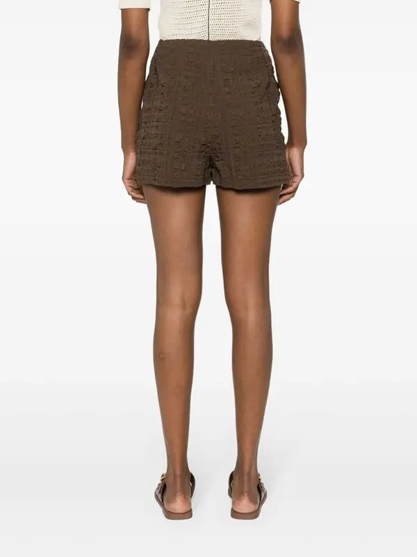Nanushka Layered Seersucker Shorts