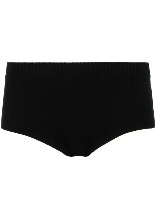 Alanui Knitted Cullote Shorts - Black