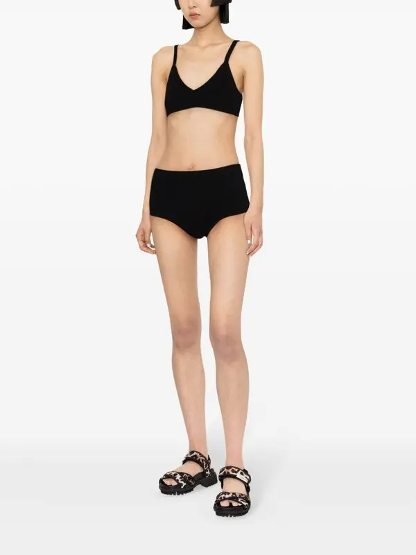 Alanui Knitted Cullote Shorts - Black