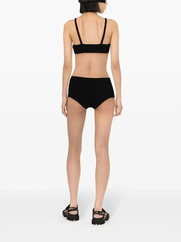Alanui Knitted Cullote Shorts - Black