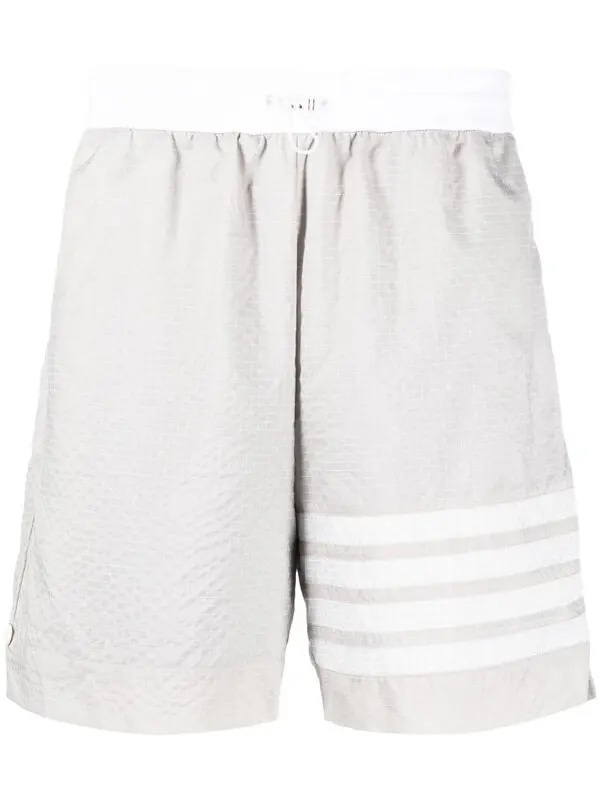 Thom Browne 4-bar Stripe Track Shorts - Grey