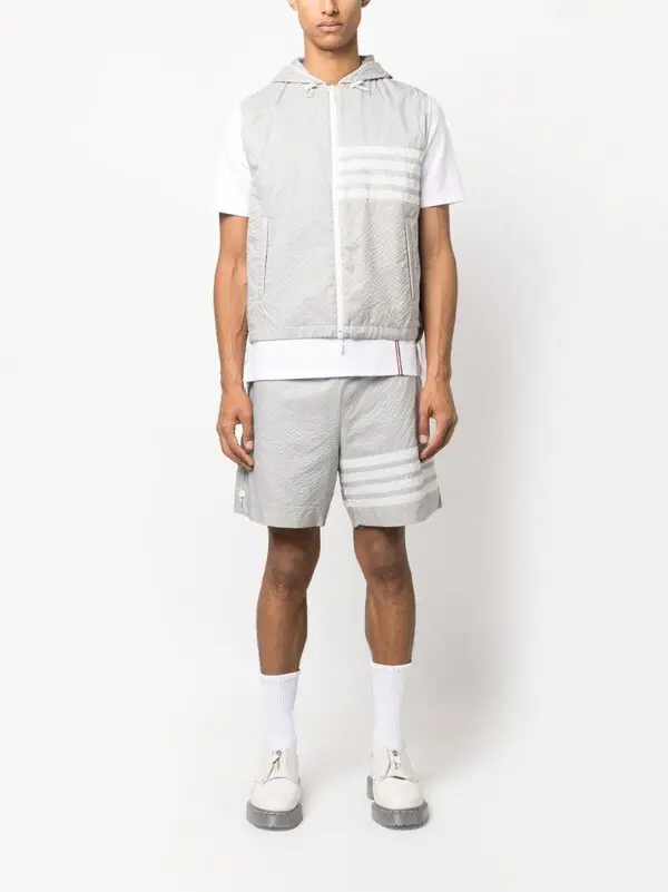 Thom Browne 4-bar Stripe Track Shorts - Grey