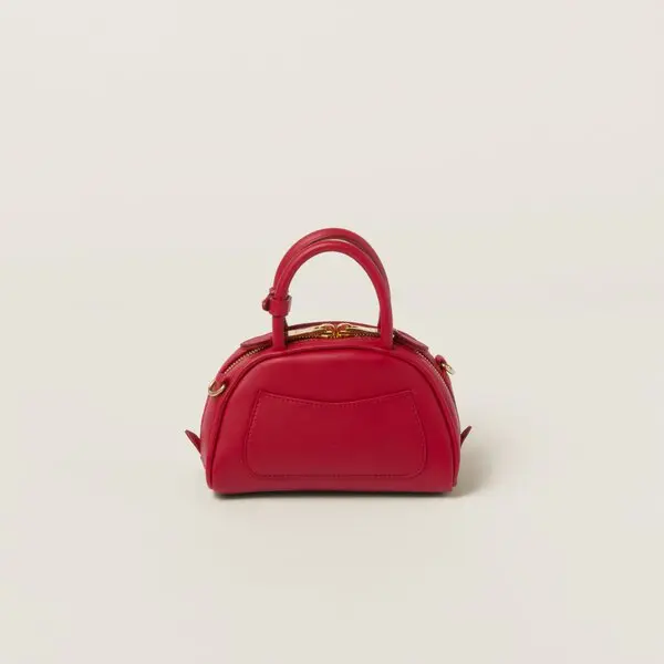 MIU MIU / Madras Leather Top Handle/ショルダーバッグ/レザー/RED Miu Miu Leather Top-Handle Bag - Red | Editorialist