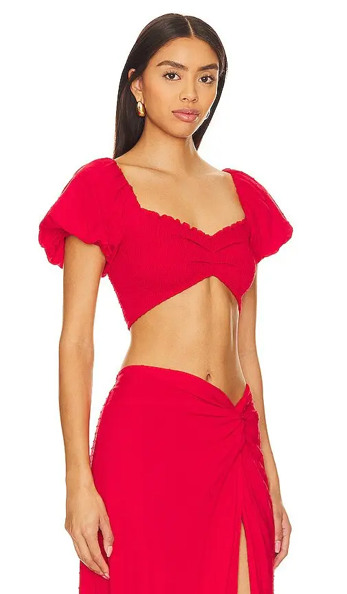 Peixoto Louisa Top - Red Sangria Lotus