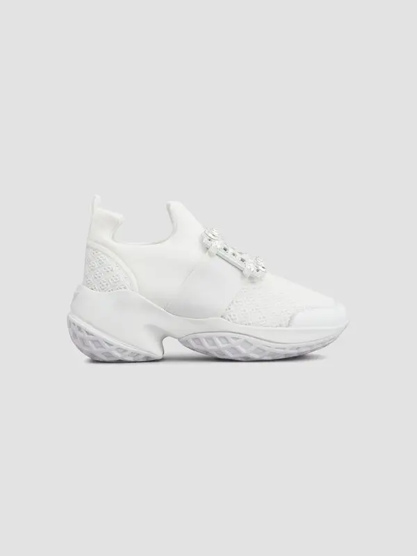 ROGER VIVIER Viv Run Buckle Sneakers - Bianco