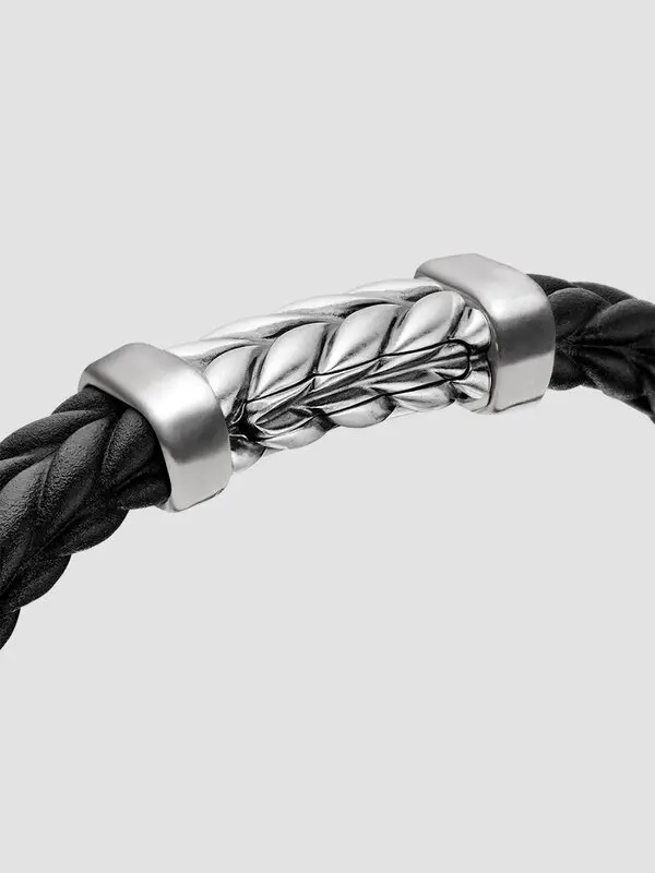 David Yurman Chevron Bracelet In Rubber - Black