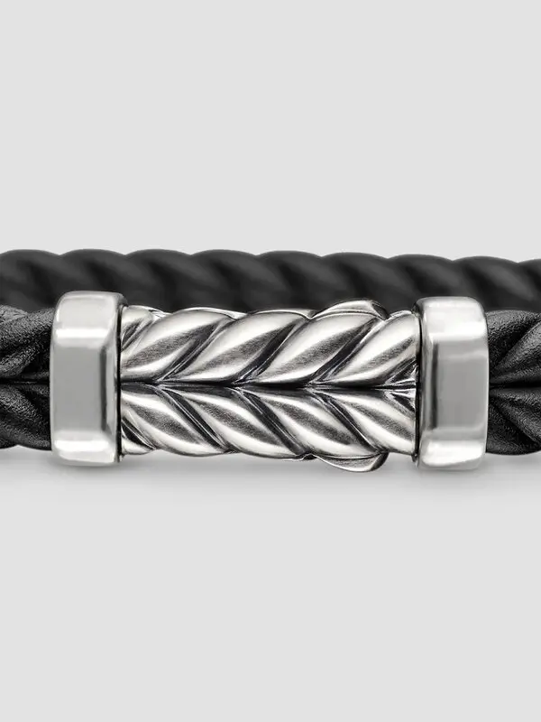 David Yurman Chevron Bracelet In Rubber - Black