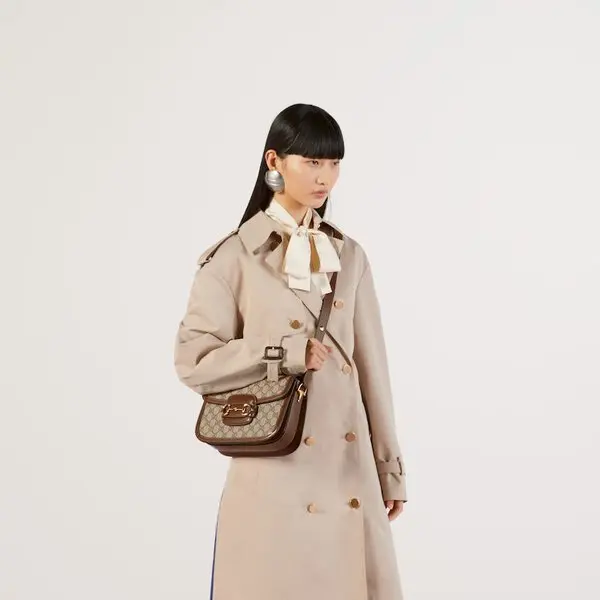 Gucci Horsebit 1955 Medium Shoulder Bag - Beige