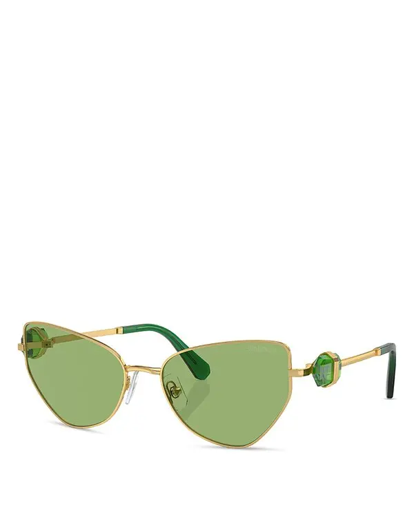 SWAROVSKI Butterfly Sunglasses - Gold/green Solid