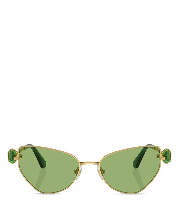 SWAROVSKI Butterfly Sunglasses - Gold/green Solid