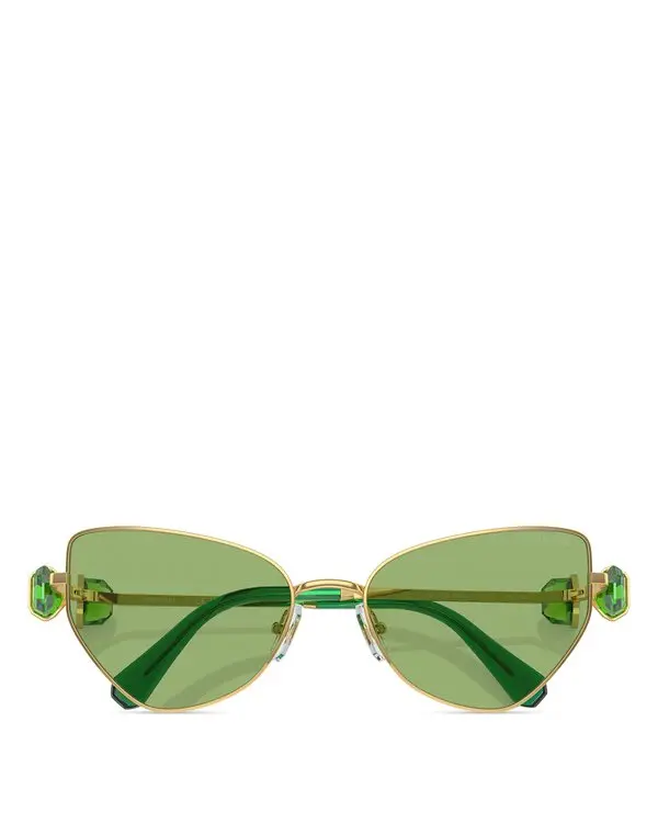 SWAROVSKI Butterfly Sunglasses - Gold/green Solid