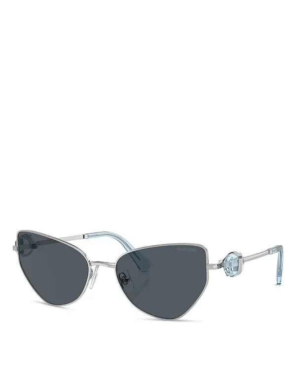 SWAROVSKI Butterfly Sunglasses - Silver/gray Solid