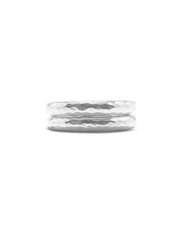 CAPUCINE DE WULF Cleopatra Slice Stacking Rings - Silver