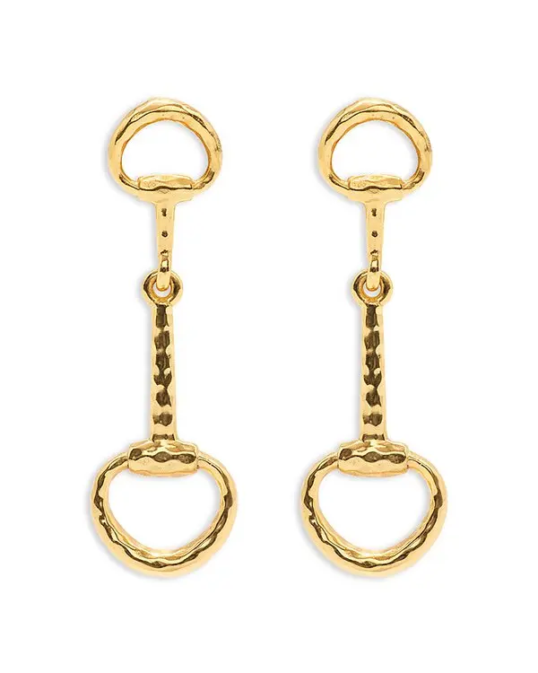 CAPUCINE DE WULF Equestrian Snaffle Bit Earrings - Gold