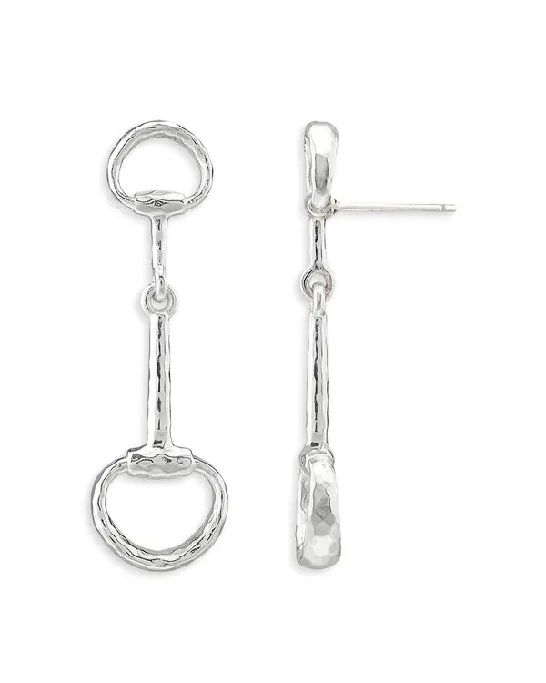 CAPUCINE DE WULF Equestrian Snaffle Bit Drop Earrings In 18k Plated
